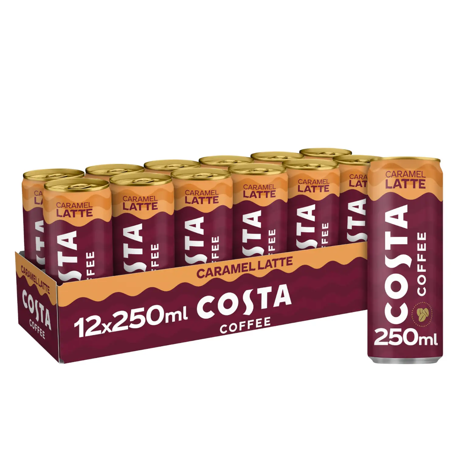 Costa Coffee Caramel Latte 12 x 250ml - Scottish Grocers