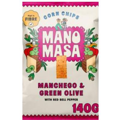 Manomasa Manchego & Green Olive Tortilla Chips 140g - Scottish Grocers