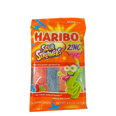 Haribo Sour Streamers Zing 127g - Scottish Grocers