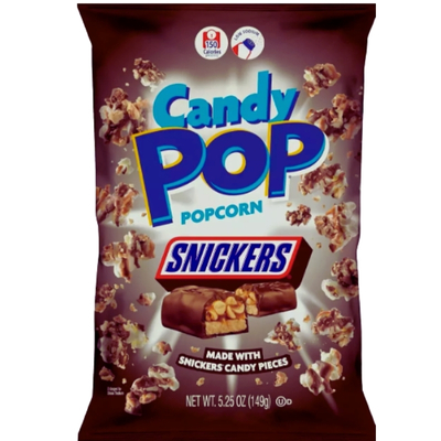 Candy Pop Snickers American Popcorn 12 × 149g - Scottish Grocers